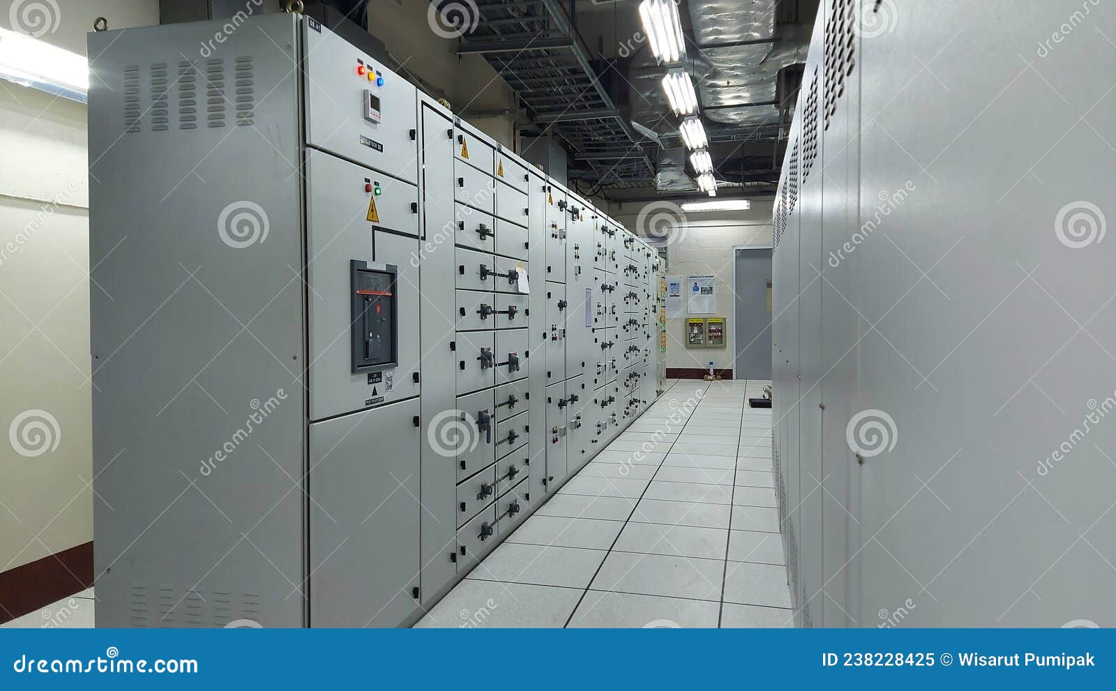 Electrical control cabinet stock image. Image of building - 238228425