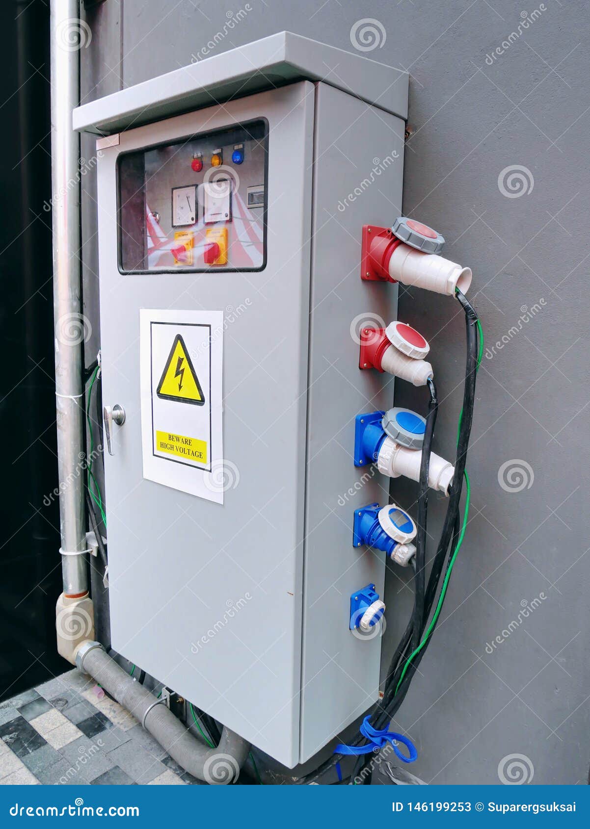 Electrical Control Cabinet for Office System Control Stock Image ...