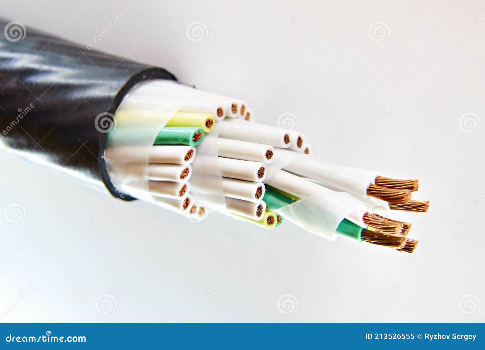 Electrical control cable stock image. Image of energy - 213526555