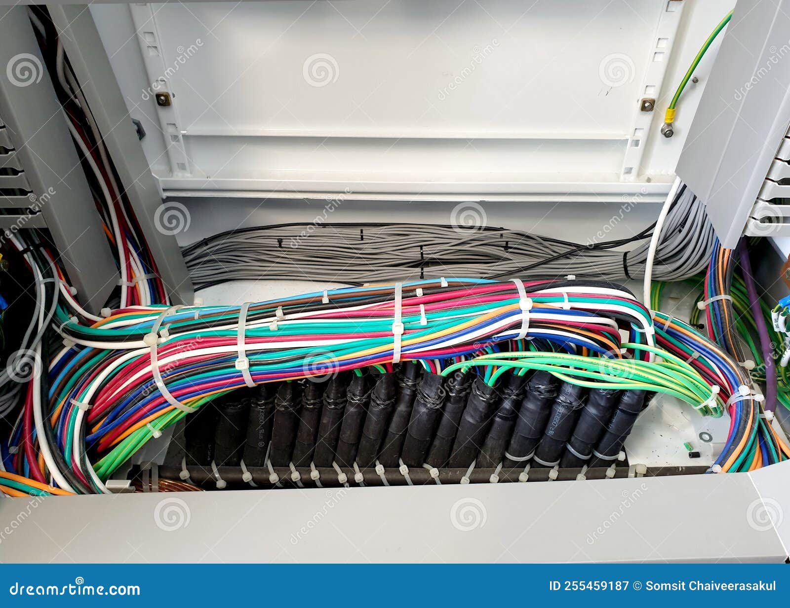 Electrical Control Cables Installation Stock Image - Image of ...