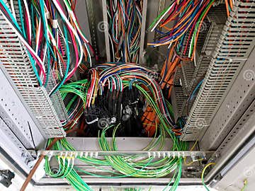 Electrical Control Cables Installation Stock Image - Image of network ...