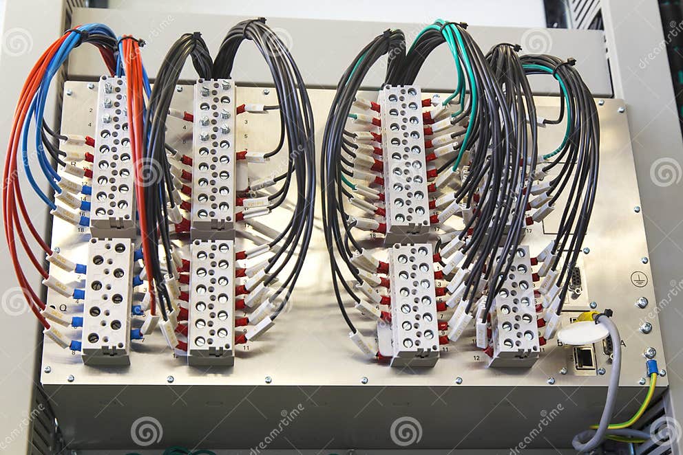 Electrical Control Device with Terminals and Wires Stock Image - Image ...