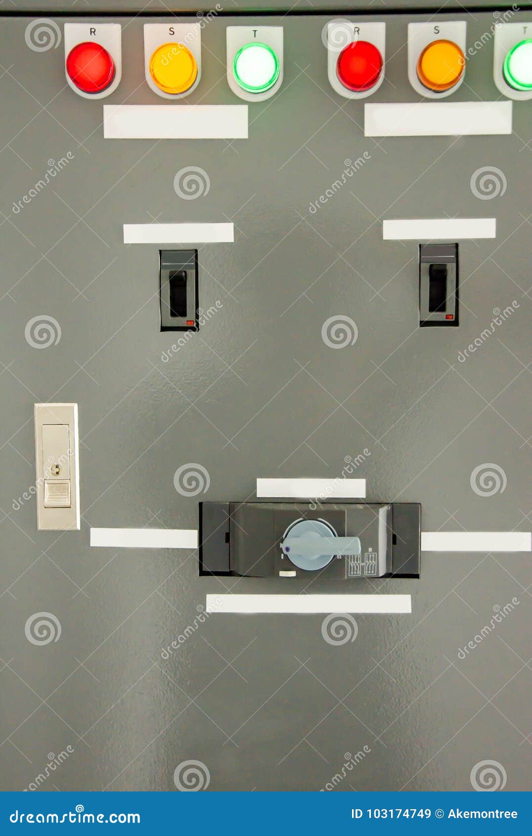 Electrical Control Panel Cover Box with Pilot Lamp Indicator Stock ...