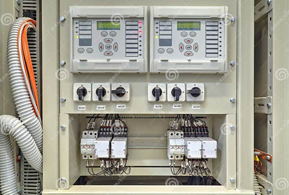 Electrical Control Panel with Electronic Devices in Electrical ...