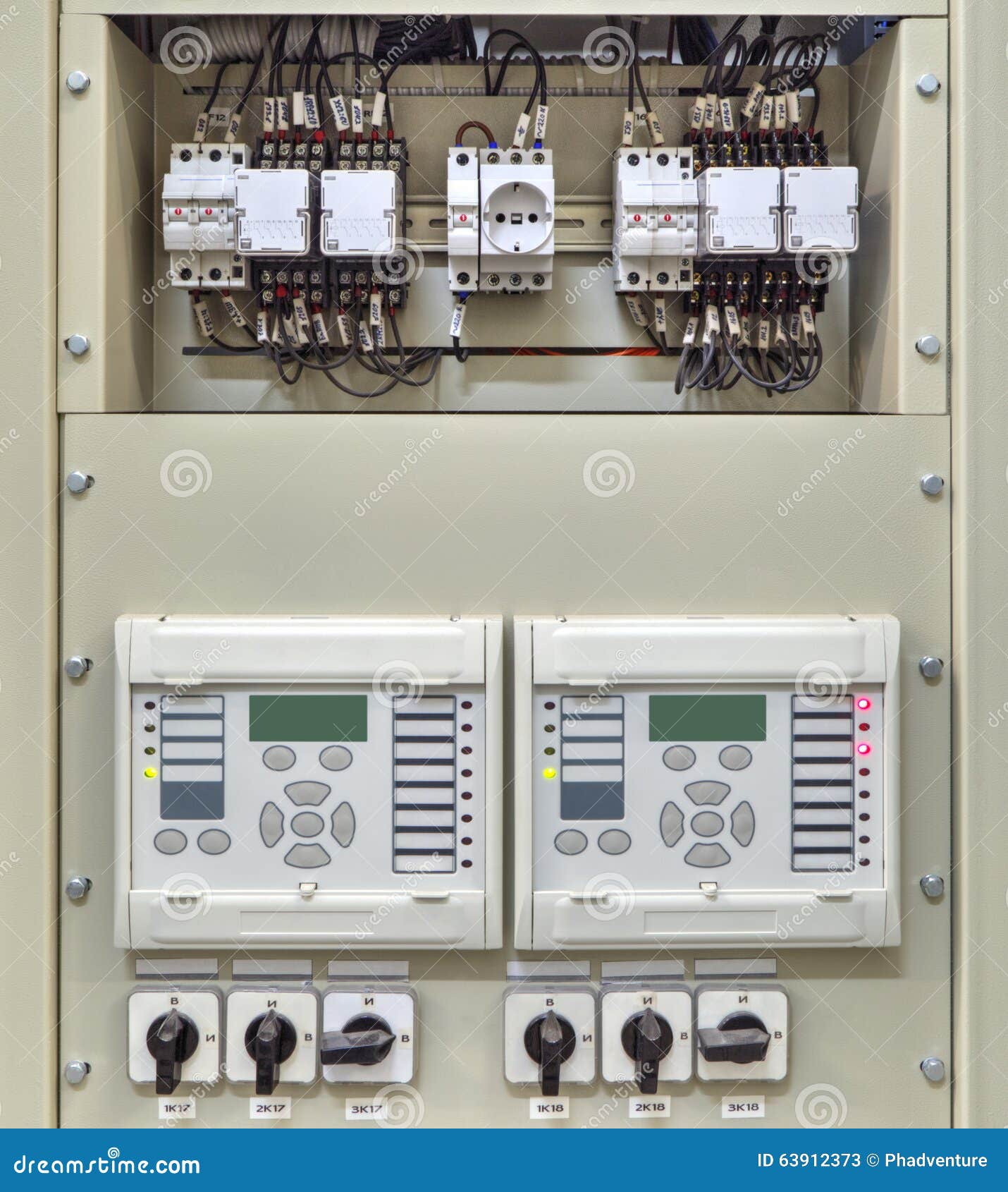 Electrical Control Panel with Electronic Devices in Electrical ...
