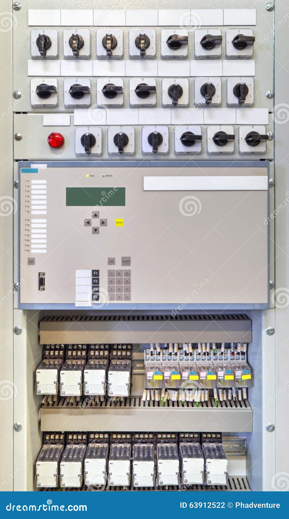 Electrical Control Panel with Electronic Devices in Electrical ...