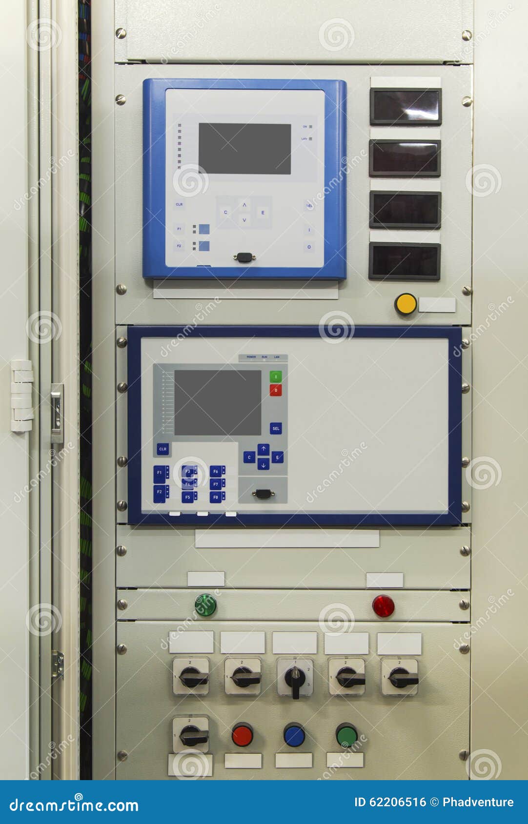 Electrical Control Panel with Electronic Devices Stock Photo - Image of ...