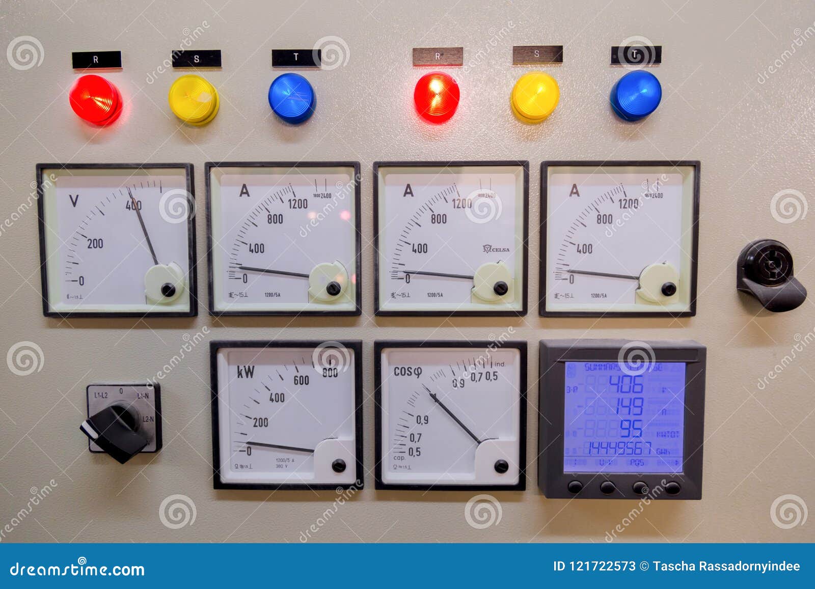 Electrical Control Panel in Factory Stock Image - Image of automation ...