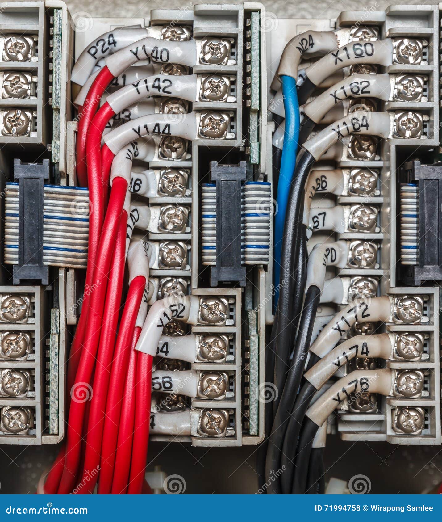 Electrical Control Wire System Stock Photo - Image of block, board ...