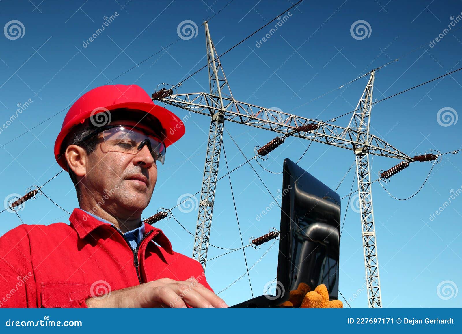 Electrical Controls Engineer with Laptop Computer Stock Image - Image ...
