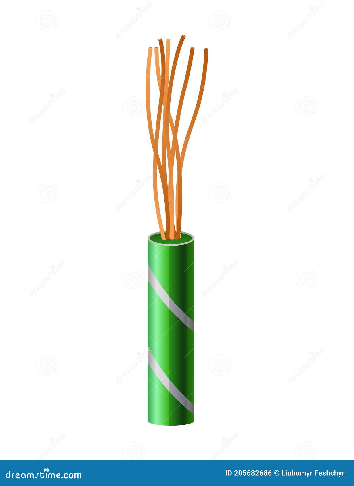 Electrical Copper Cable. Electric Wire. Connection Power Cable Power in ...