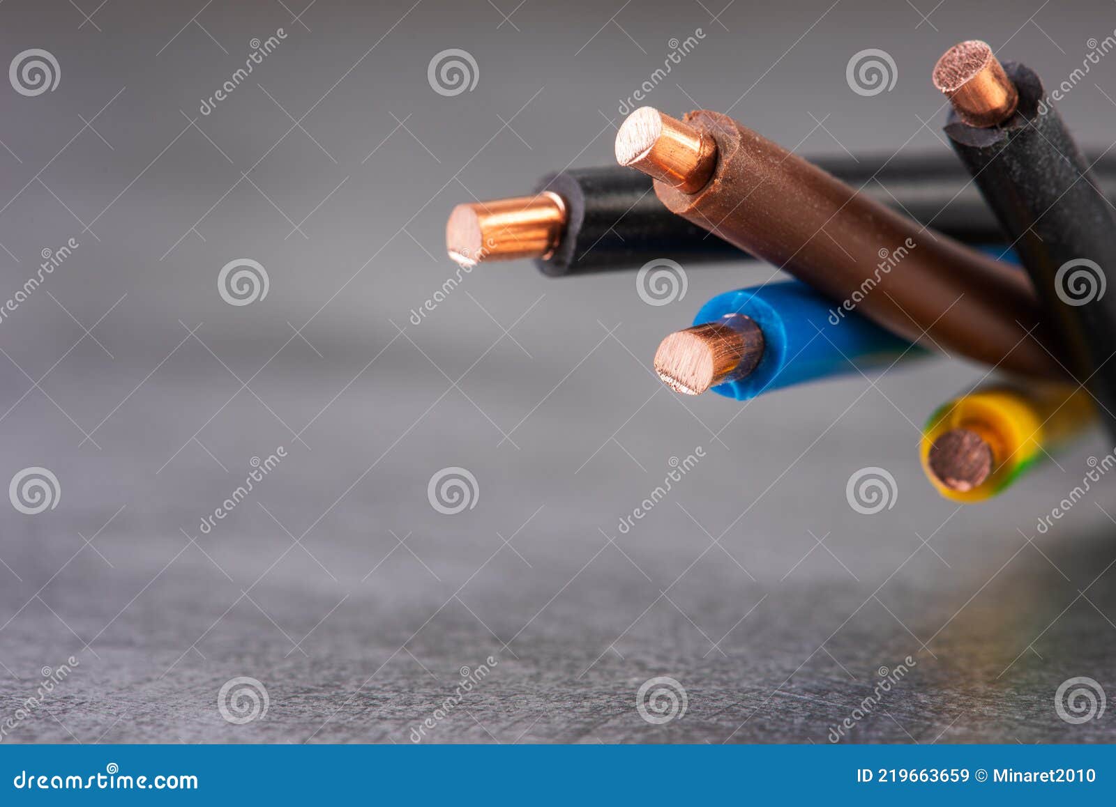 Electrical Copper Cable Wire Close-up Stock Image - Image of ...