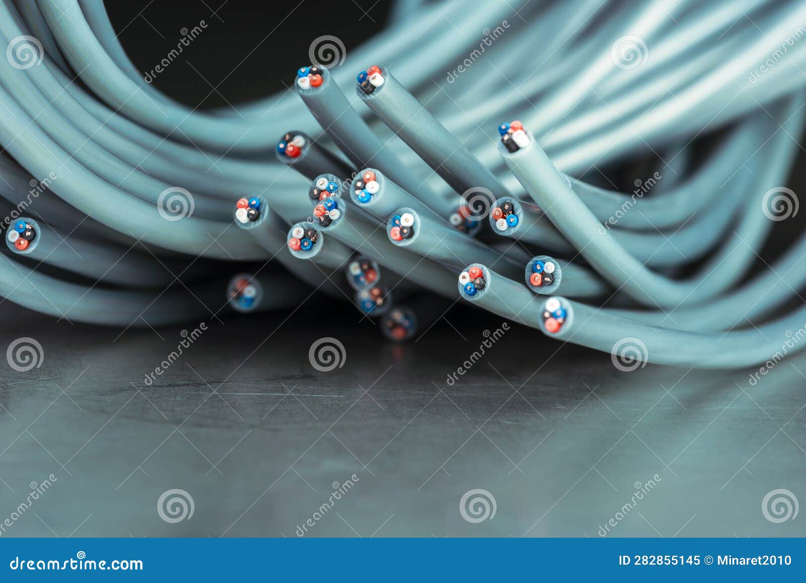 Electrical Copper Cable Wire Used To Telecommunication Systems Stock ...