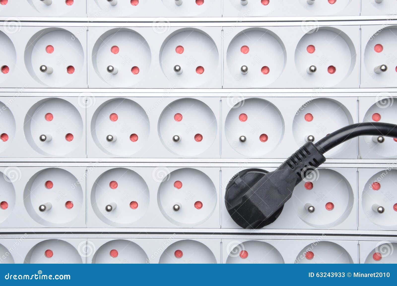 Electrical Cord with Power Strip Stock Image - Image of group, cord ...