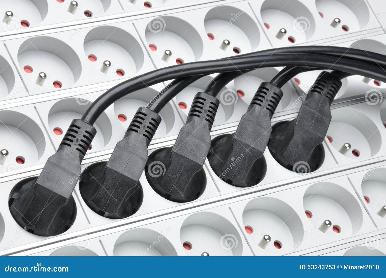 Electrical Cords with Power Strips Stock Image - Image of outlet ...