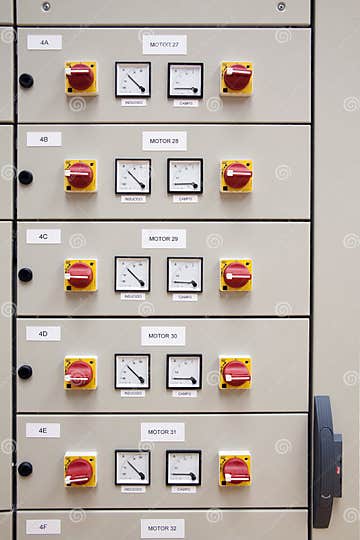 Electrical Cubicle Panel Board Stock Image - Image of automation ...