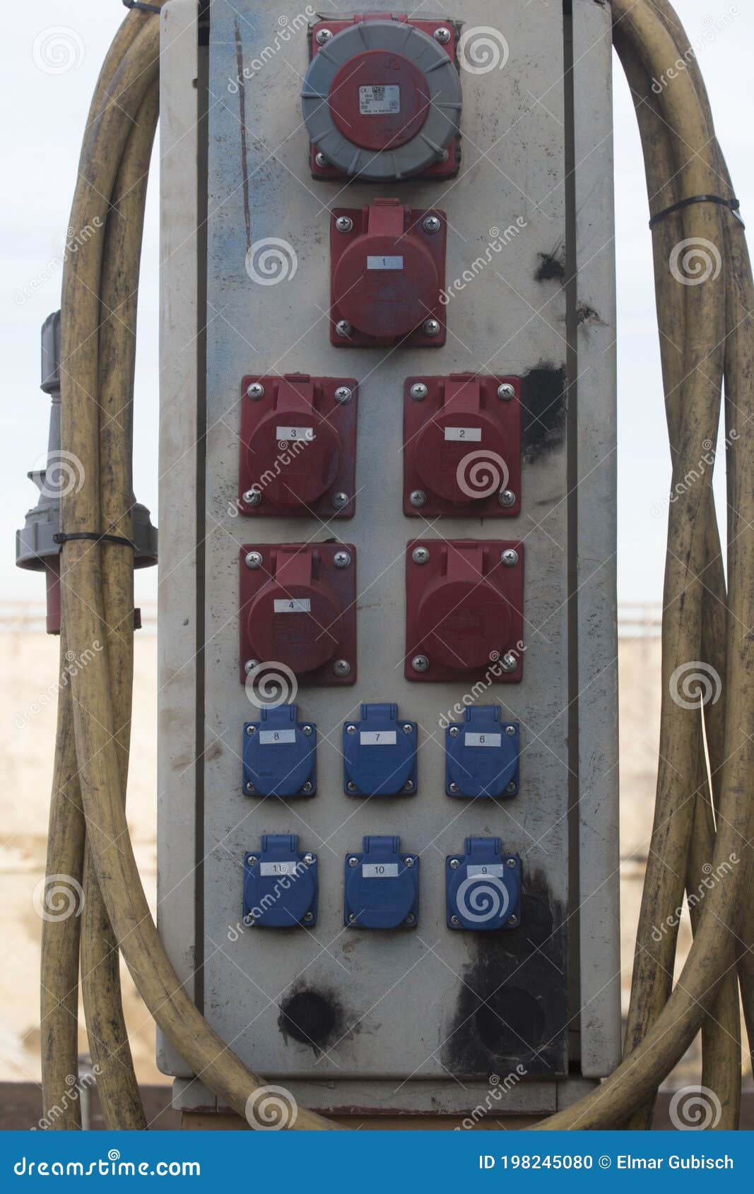 Electrical Current Distributor with Multiple Outlets Stock Photo ...