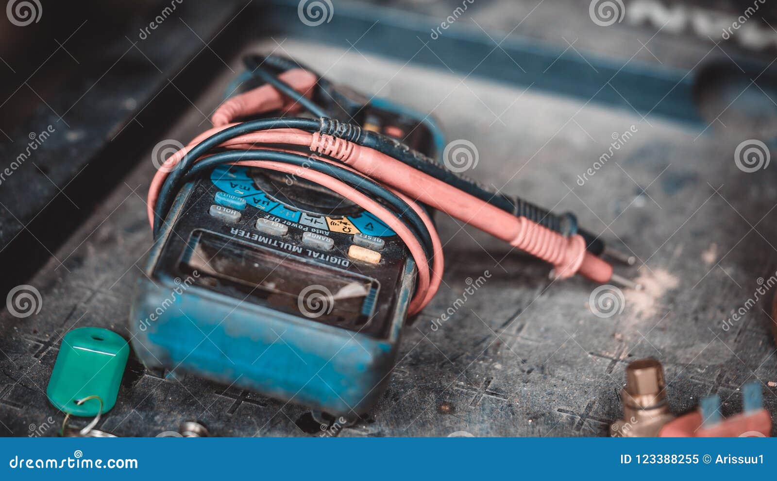 Electrical Digital Multimeter Indicator Device Stock Image - Image of ...