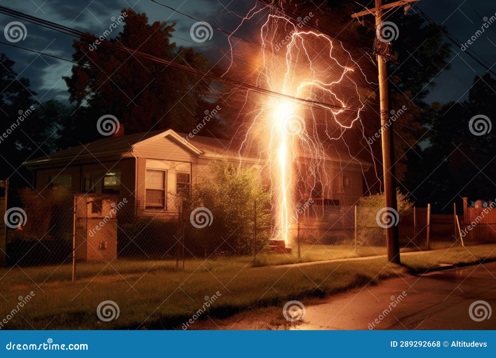 Electrical Discharge from Faulty Transformer Stock Photo - Image of ...