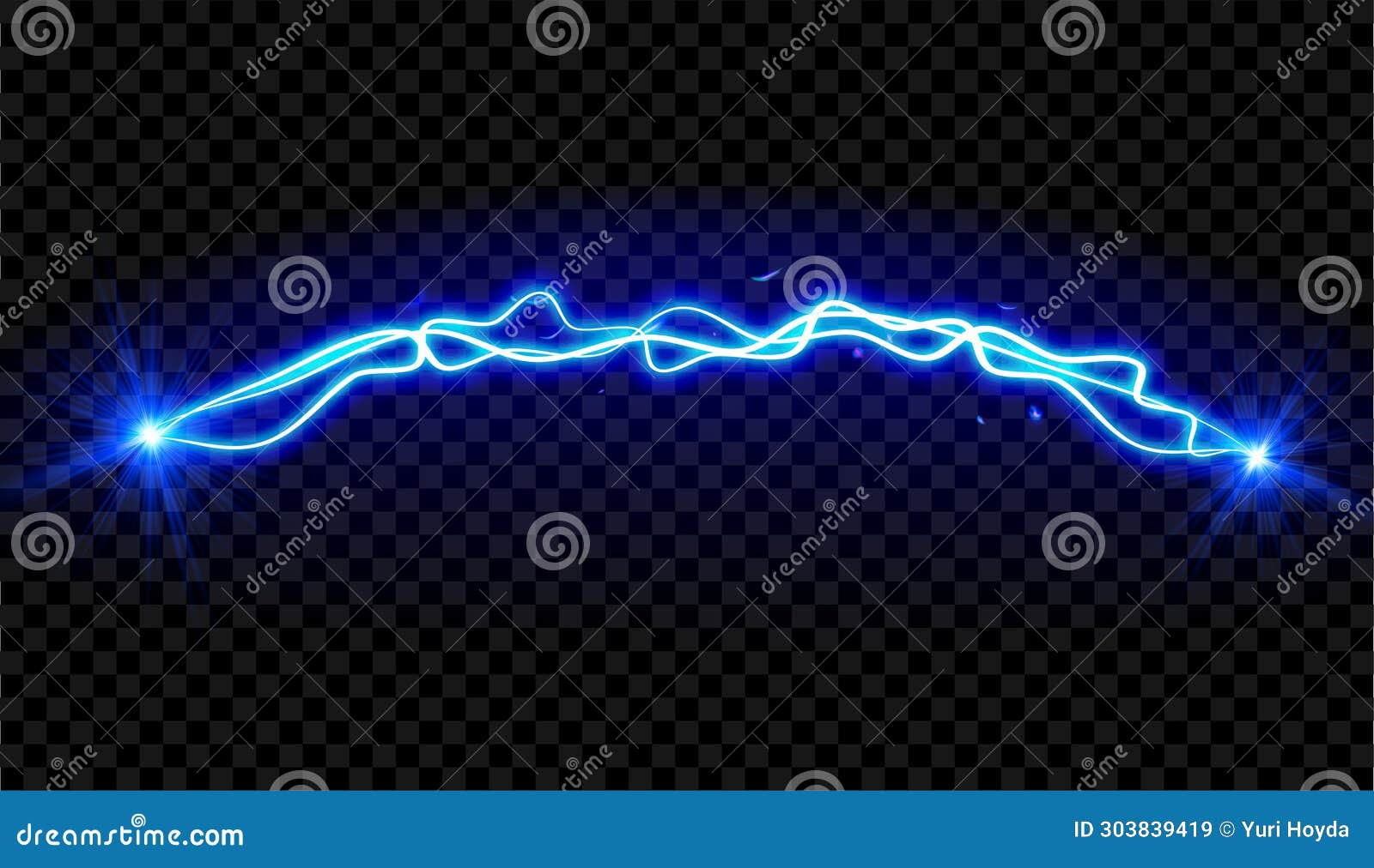 Electrical Discharge Impact Effect. Magical Energy Flash. Electrical ...