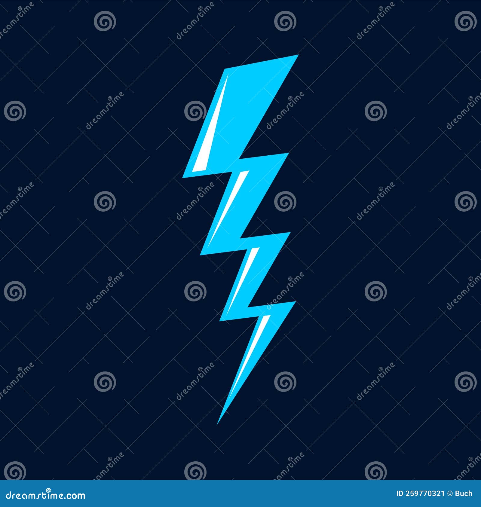 Electrical Discharges in Zigzag Shape Thunderbolt Stock Illustration ...