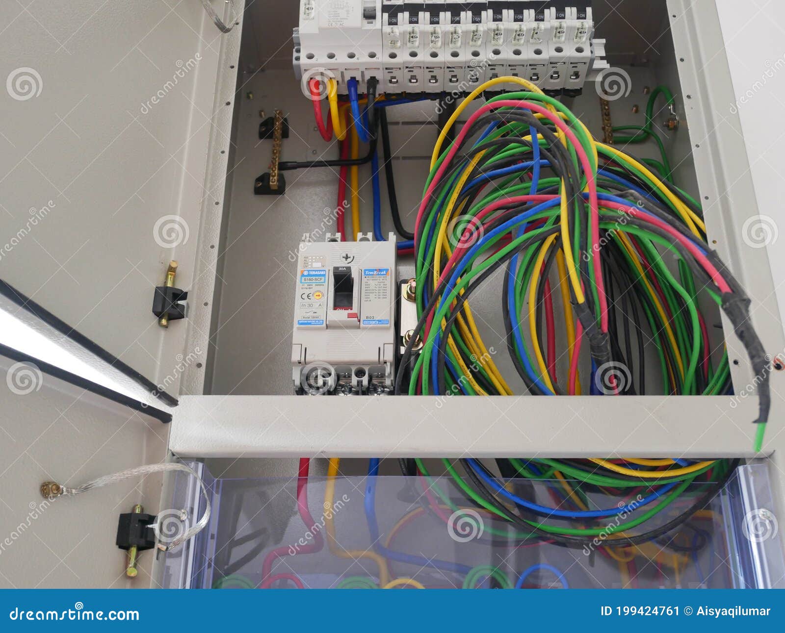 Electrical Distribution Board And It`s Component In The Installation ...
