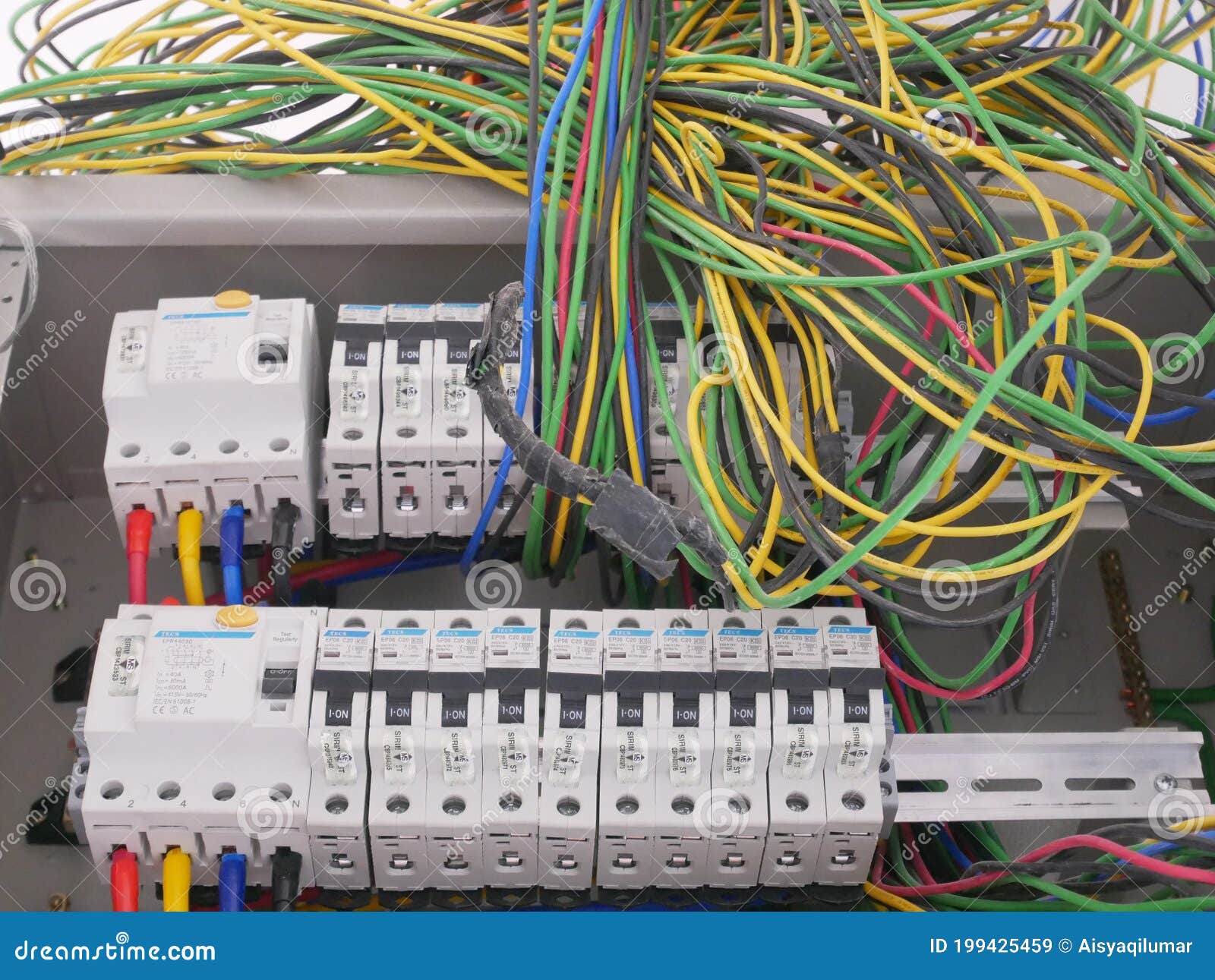Electrical Distribution Board And It`s Component In The Installation ...