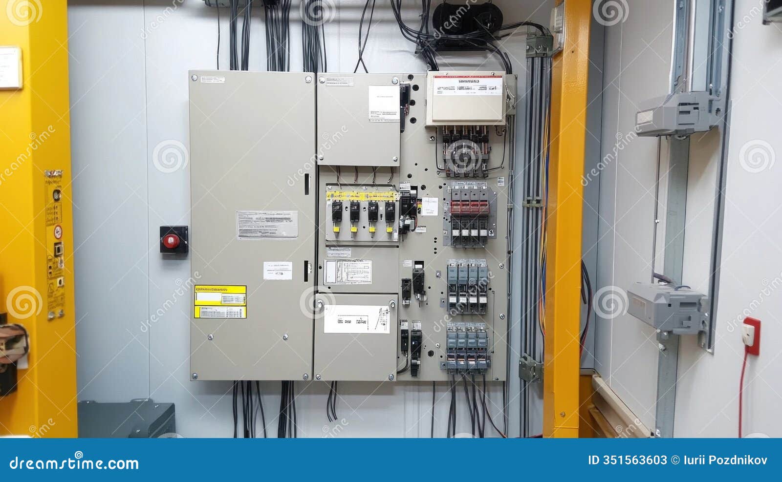 Electrical Distribution Board Showing Fuses, Wiring, and Circuit ...