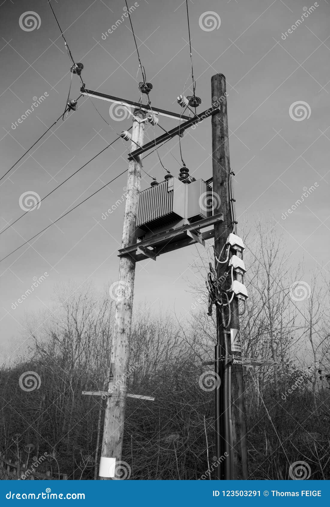 Electrical Distribution Box in a Rural Setting Stock Image - Image of ...