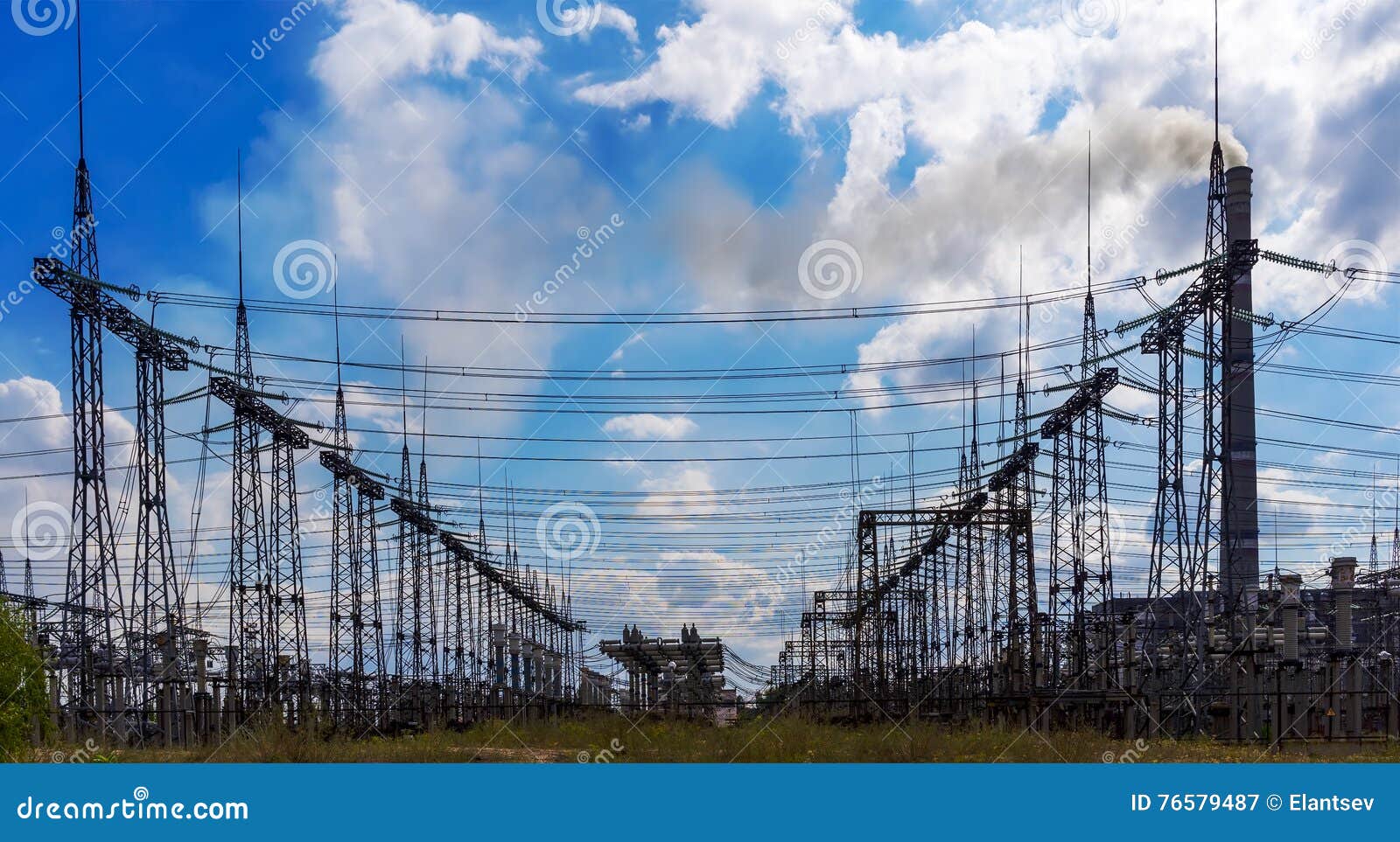 Electrical Distribution Station, Transformers, Electricity High-voltage ...