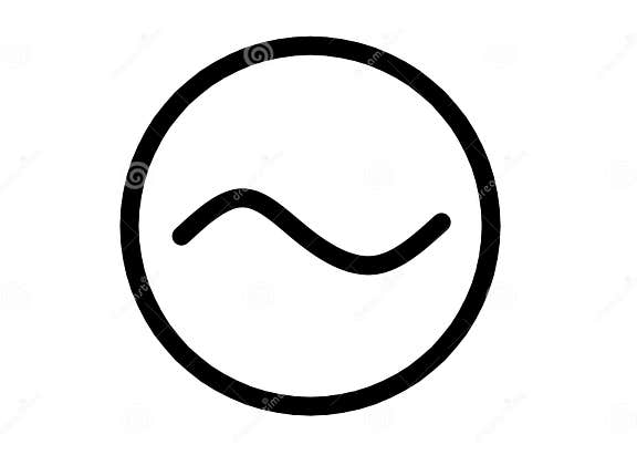 The Electrical Electronic Symbol of the AC Alternating Current Source ...