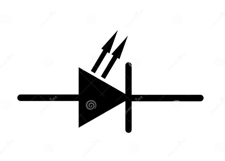 The Electrical Electronic Symbol of a Light Emitting Diode LED ...
