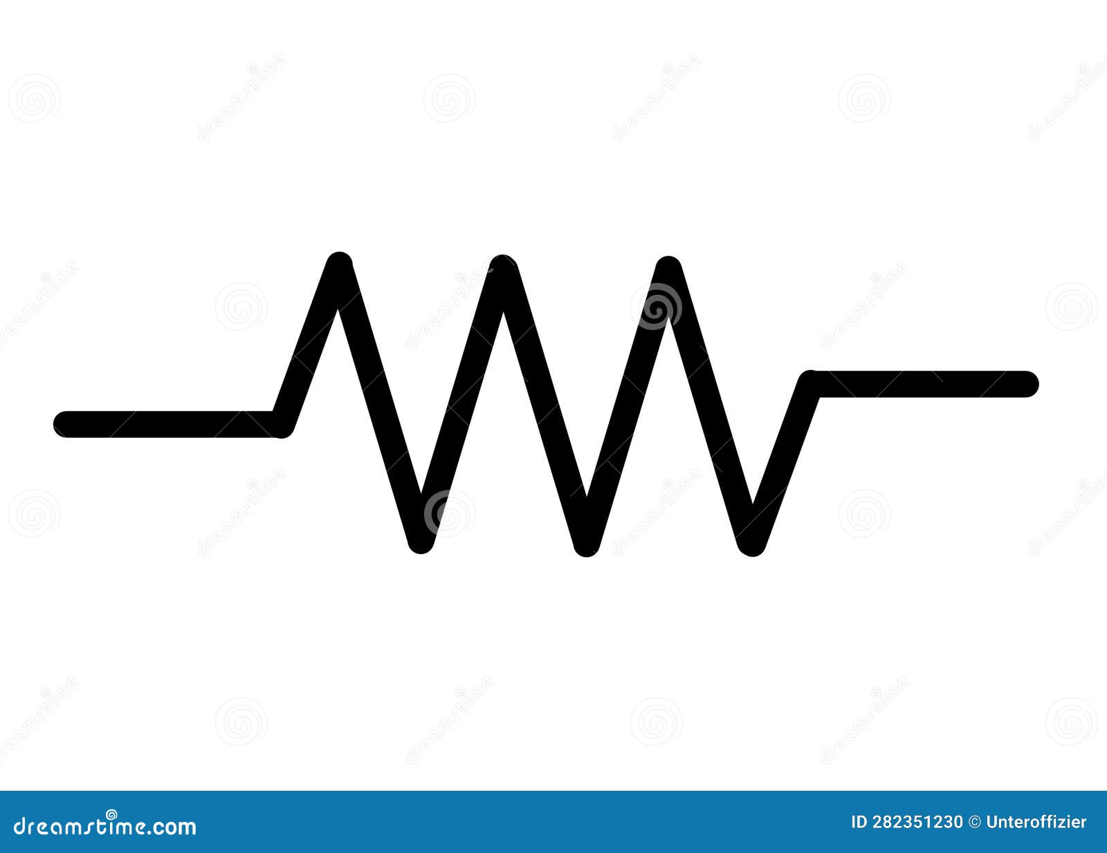An Electrical Electronic Symbol of a Resistor Component White Backdrop ...