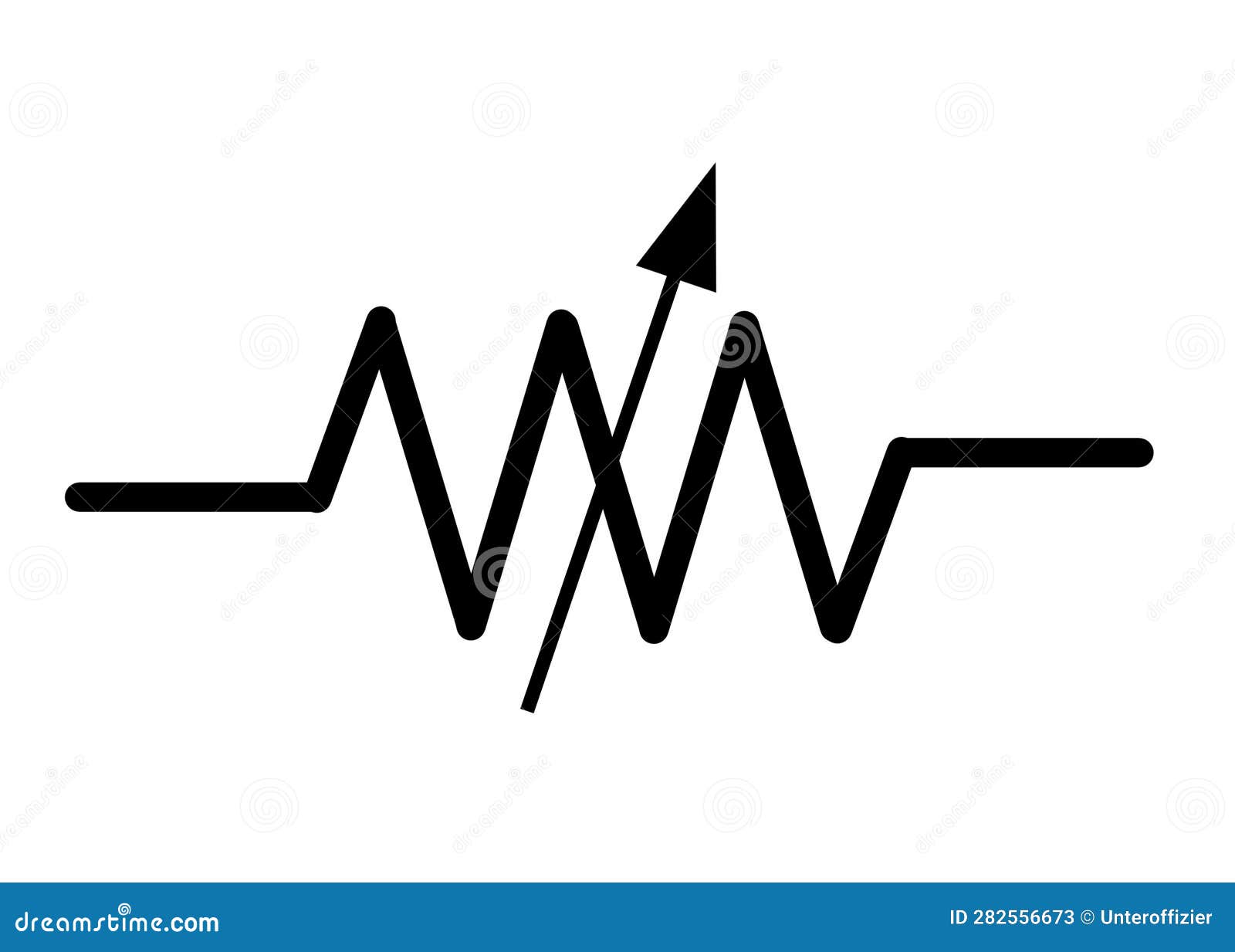 An Electrical Electronic Symbol of a Variable Resistor Component White ... An Electrical Electronic Symbol of a Variable Resistor Component White ...