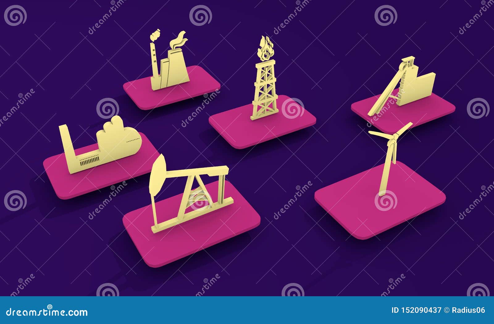 Electrical Energy Production Stock Illustration - Illustration of ...