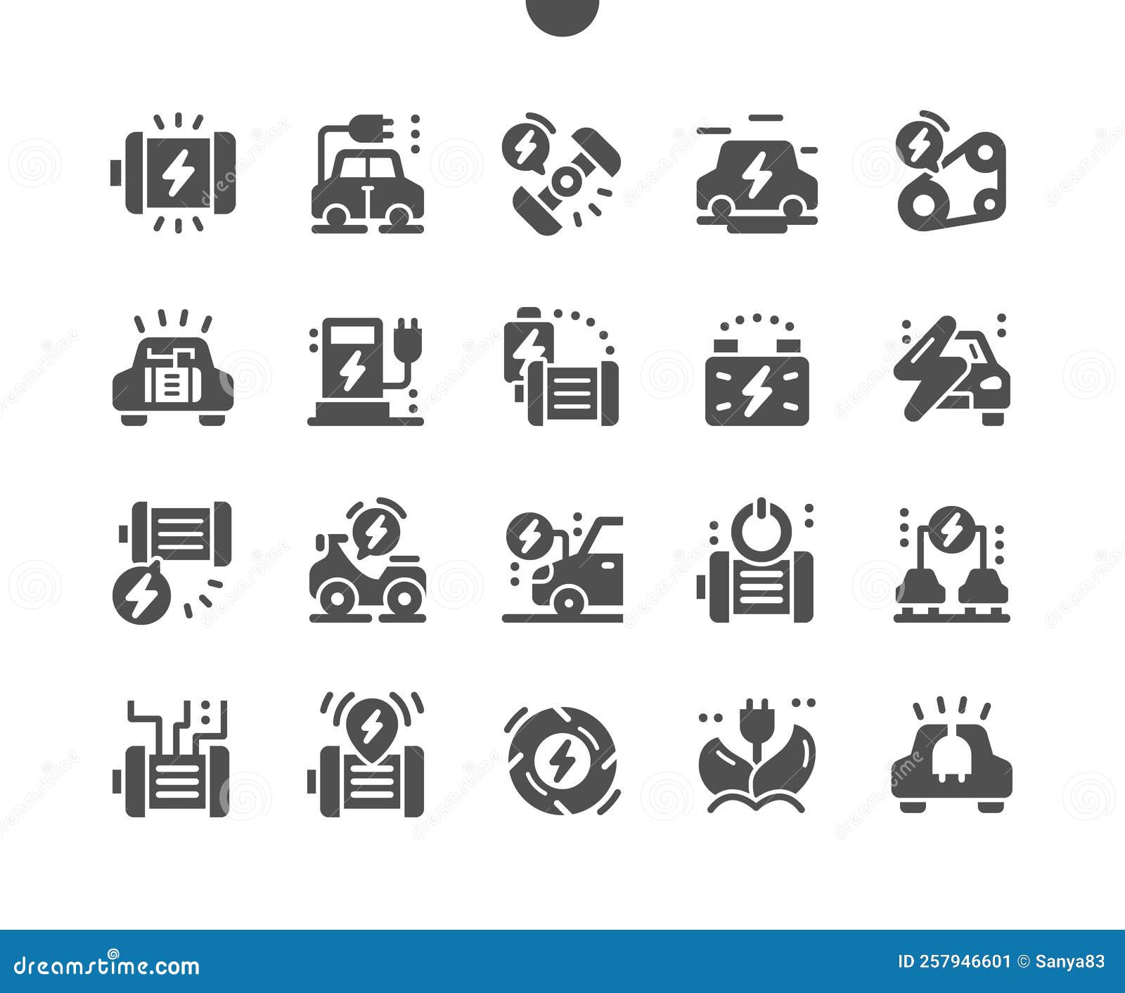 Electrical Engine. Electric Motor and Car Stock Vector - Illustration ...