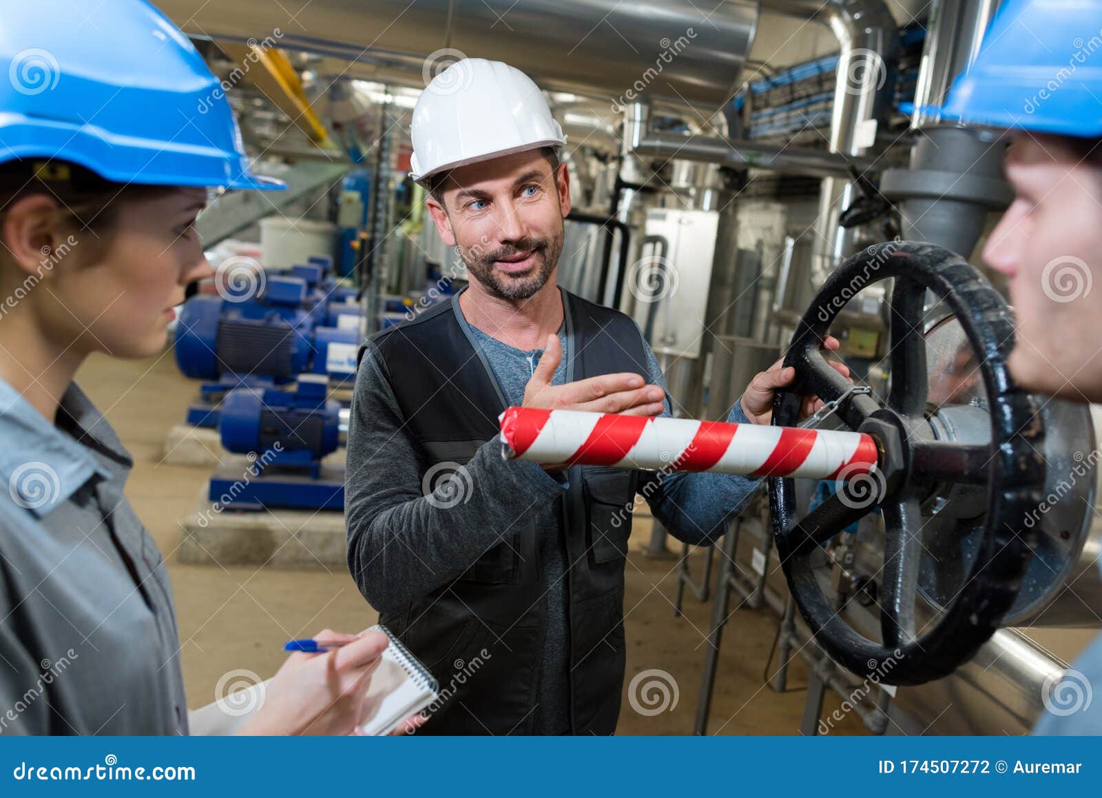 Electrical Engineer with Apprentices Working at Control Room Stock ...