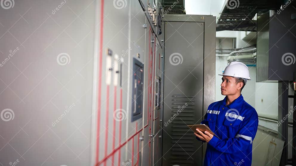 Electrical Engineer Check the Operation of the Main Electrical Control ...
