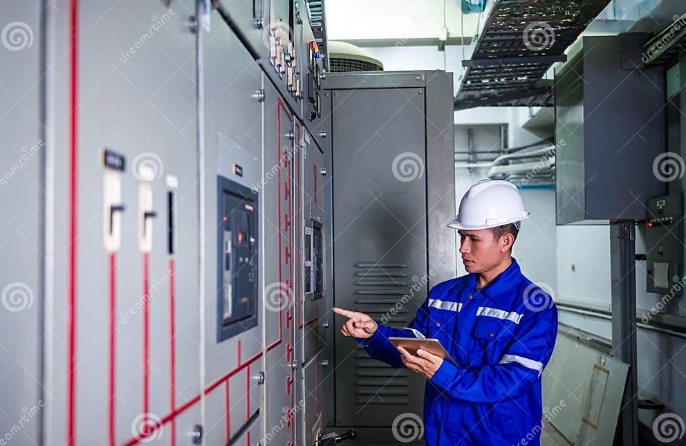 Electrical Engineer Check the Operation of the Main Electrical Control ...