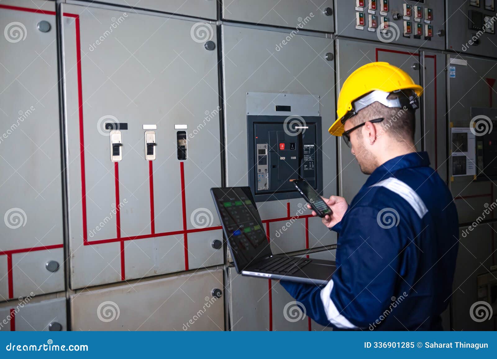 Electrical Engineer Check the Operation of the Main Electrical Control ...