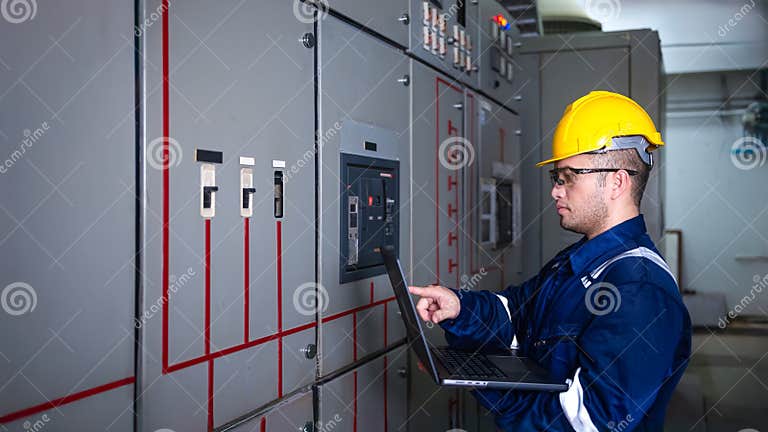 Electrical Engineer Check the Operation of the Main Electrical Control ...