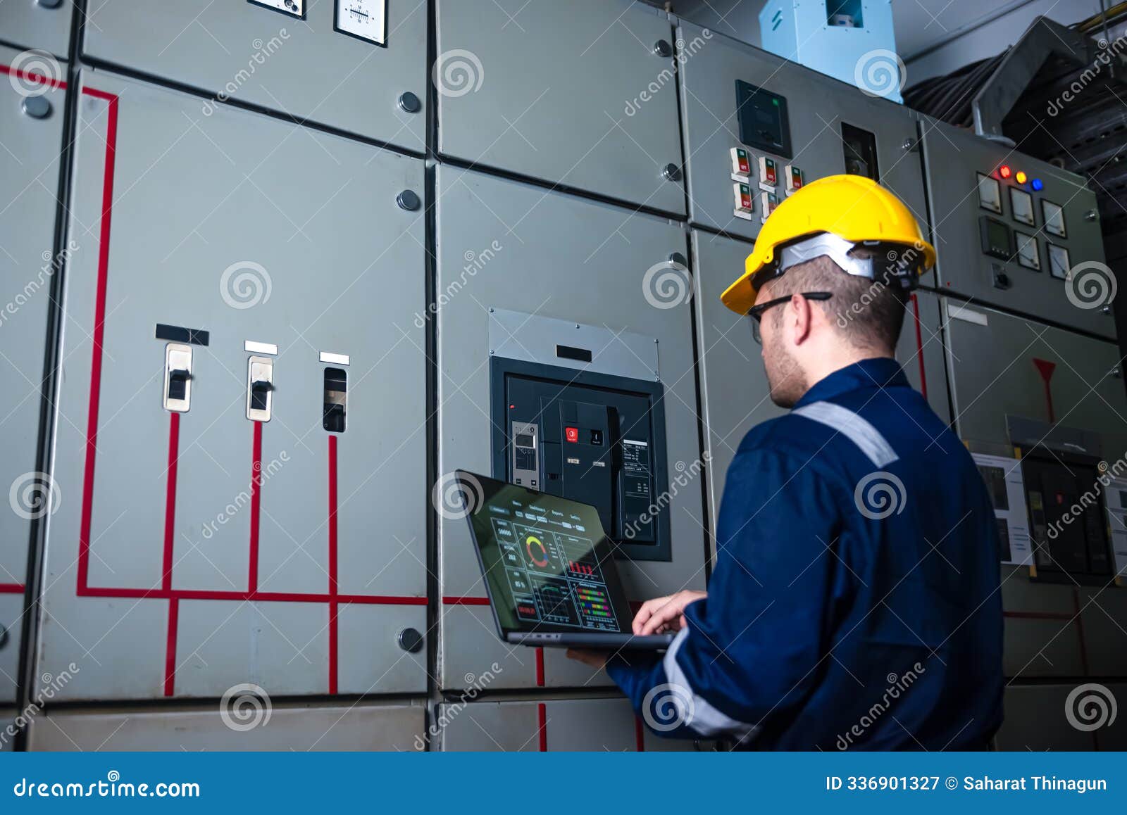 Electrical Engineer Check the Operation of the Main Electrical Control ...