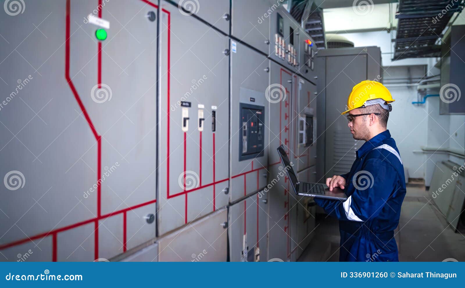 Electrical Engineer Check the Operation of the Main Electrical Control ...