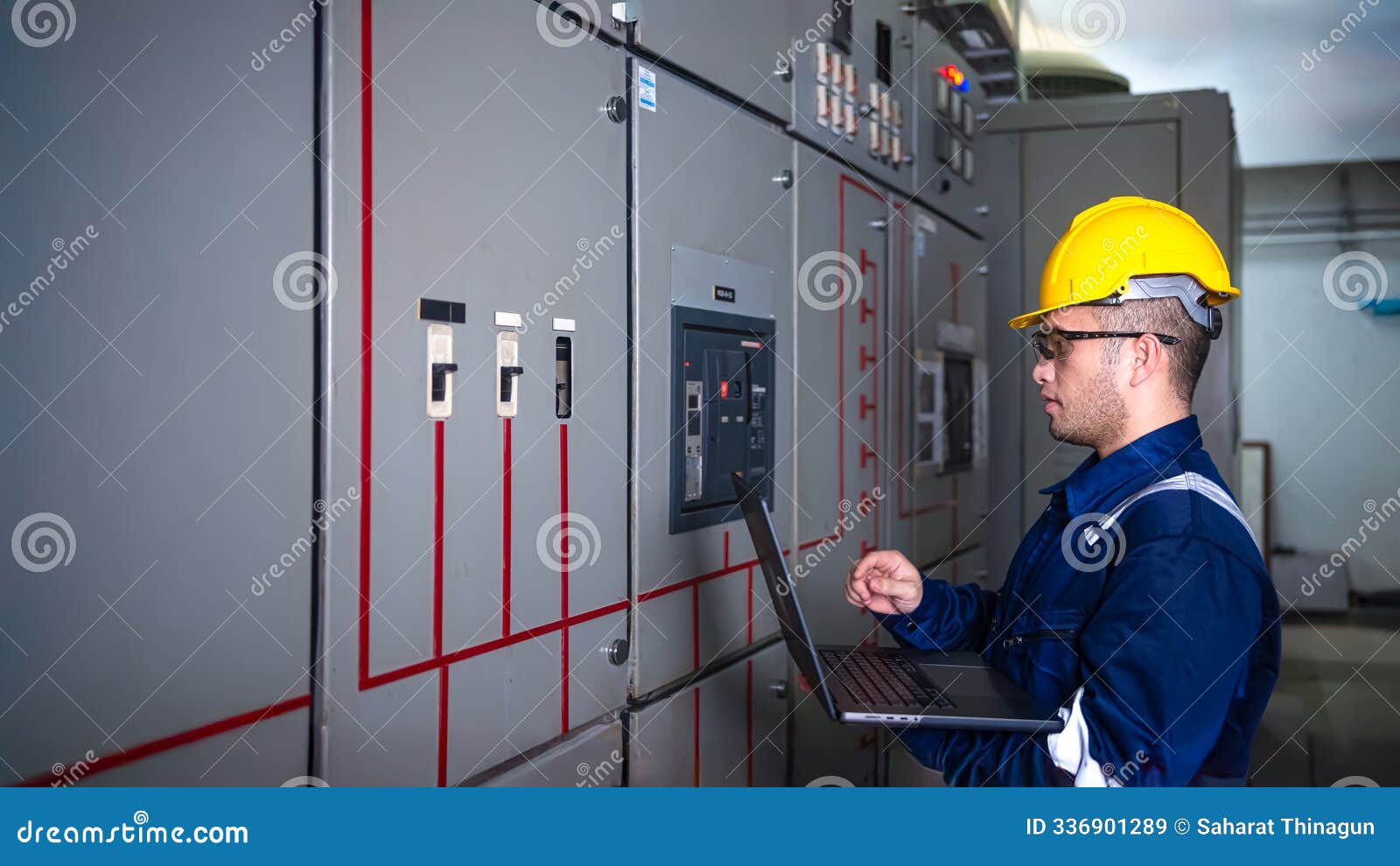Electrical Engineer Check the Operation of the Main Electrical Control ...