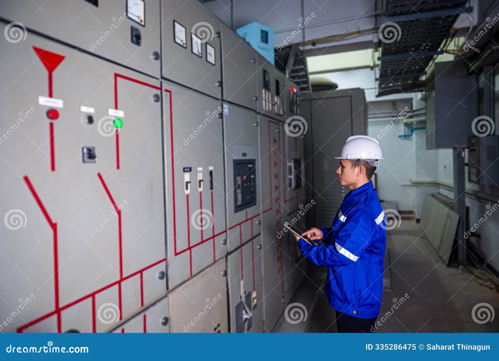 Electrical Engineer Check the Operation of the Main Electrical Control ...