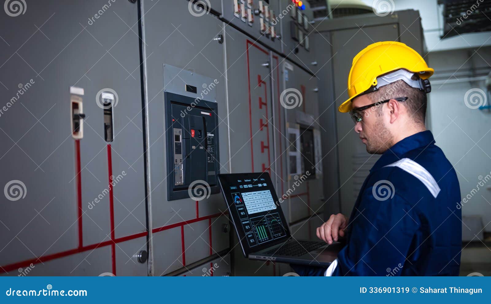 Electrical Engineer Check the Operation of the Main Electrical Control ...
