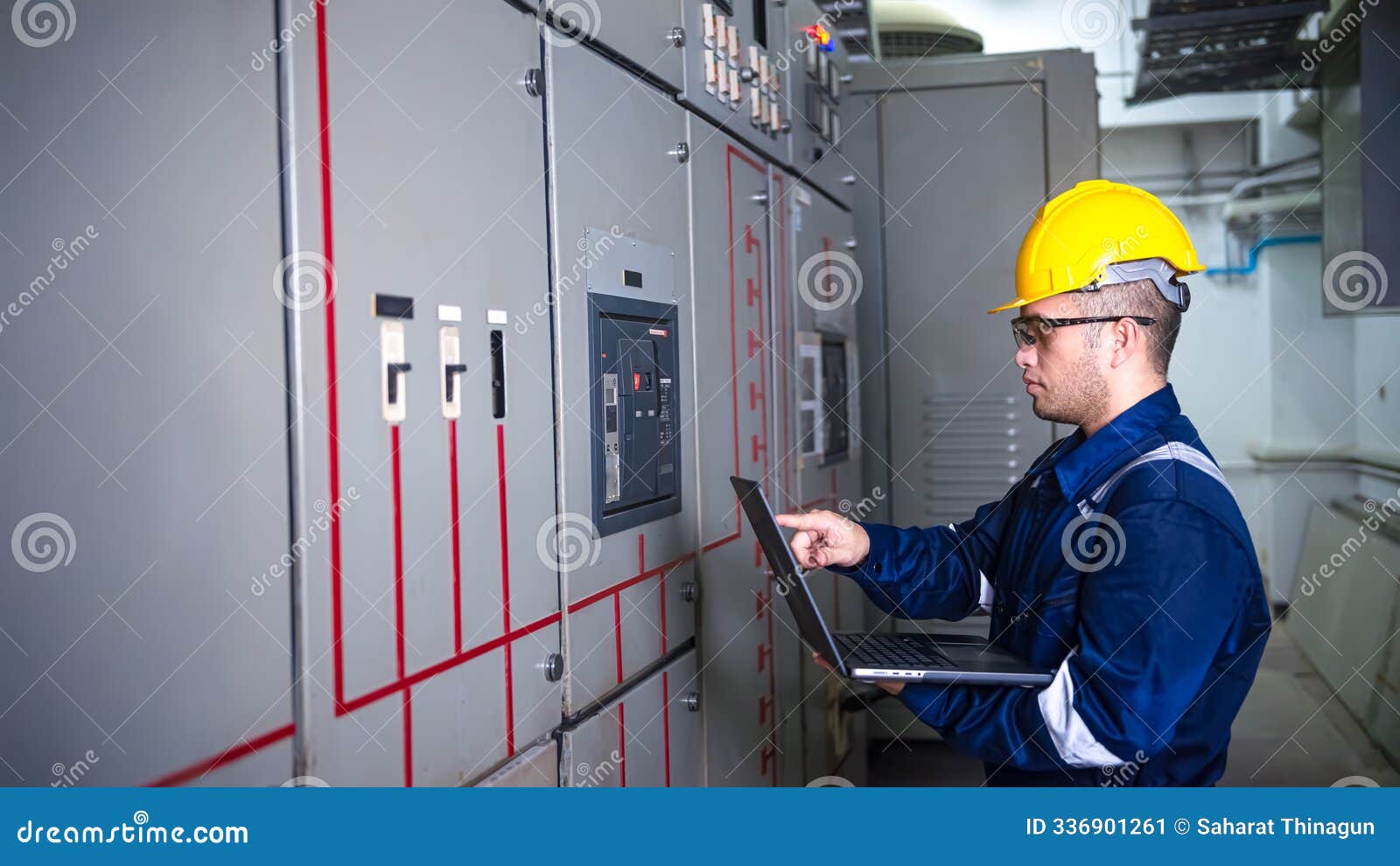 Electrical Engineer Check the Operation of the Main Electrical Control ...