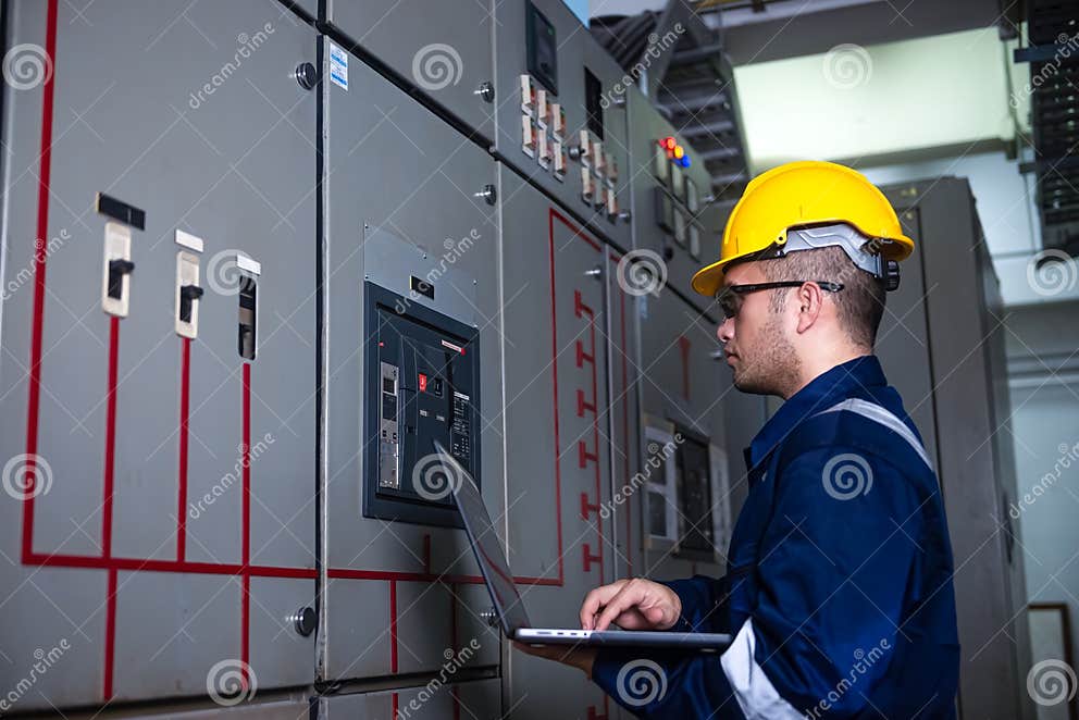 Electrical Engineer Check the Operation of the Main Electrical Control ...