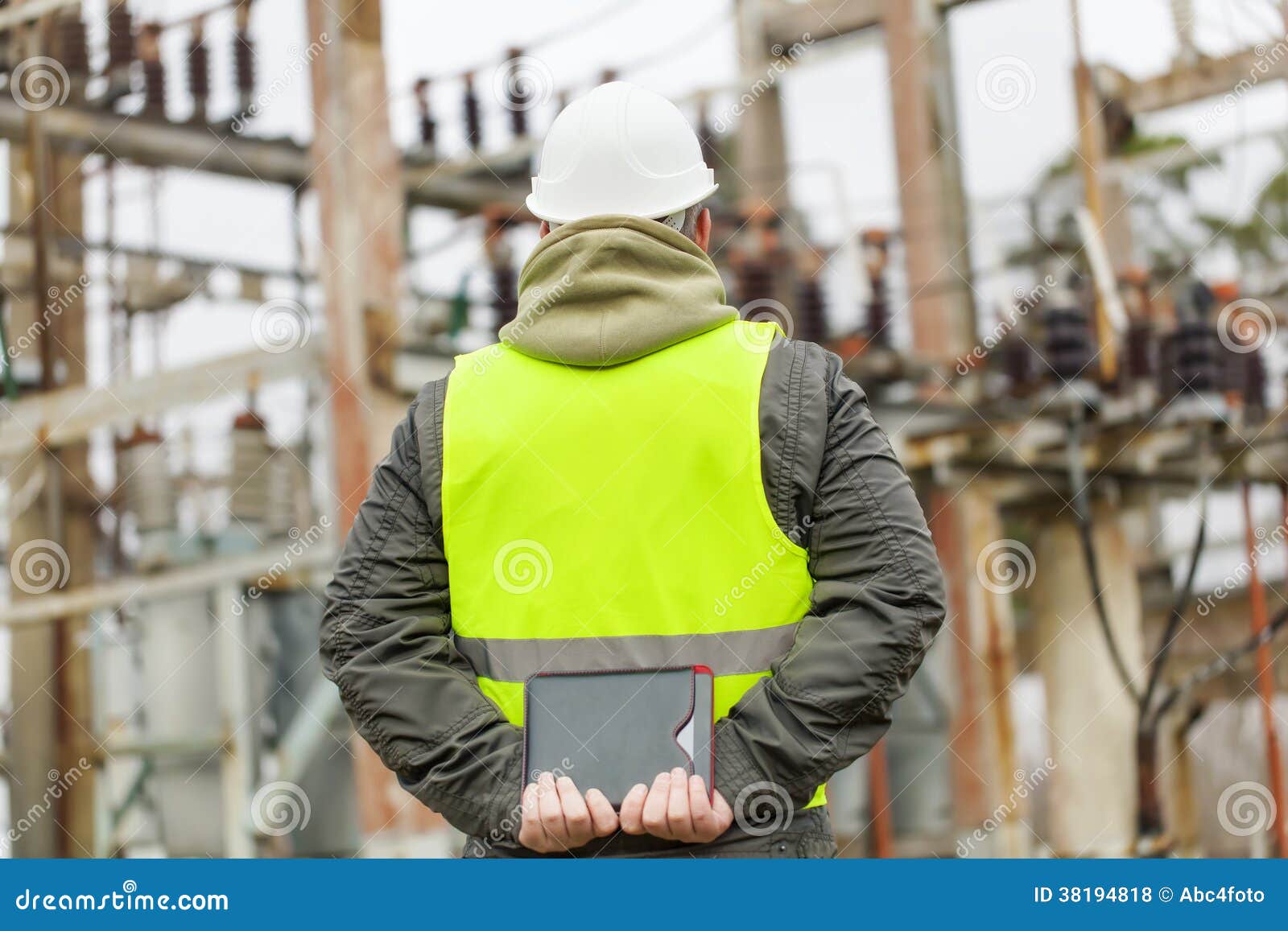 Electrical Engineer in Electrical Substation Stock Photo - Image of ...