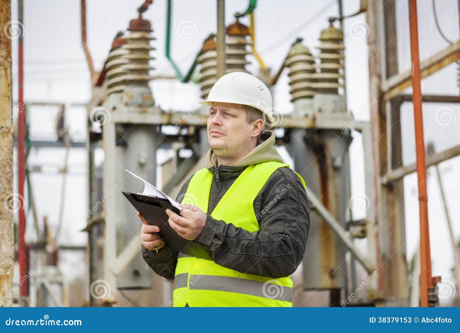Electrical Engineer With Folder Royalty-Free Stock Photo ...